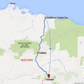 Alaska Prudhoe Bay, Adventure Vacation by Bus; Alaska Bus Tour